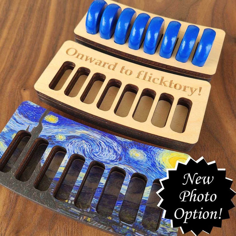 8 Disc Holder, Mini Crokinole Button Tray – BrownCastle Games