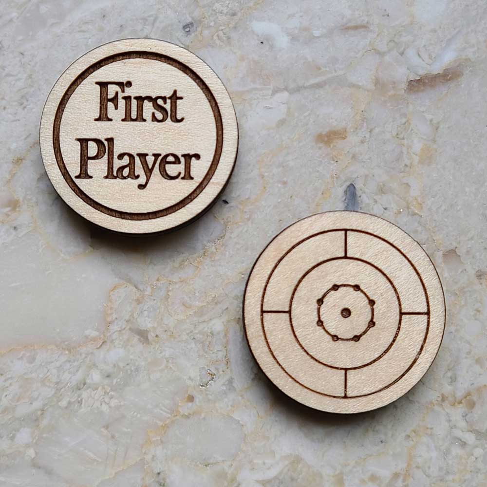 First Player Crokinole Game Token – BrownCastle Games
