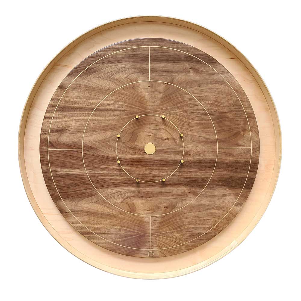 Tournament Size Walnut Crokinole Board, The Earl – BrownCastle Games