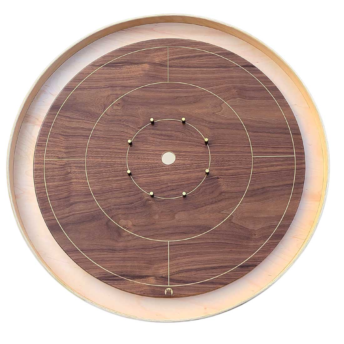 Tournament Size Walnut Crokinole Board, The Earl – BrownCastle Games