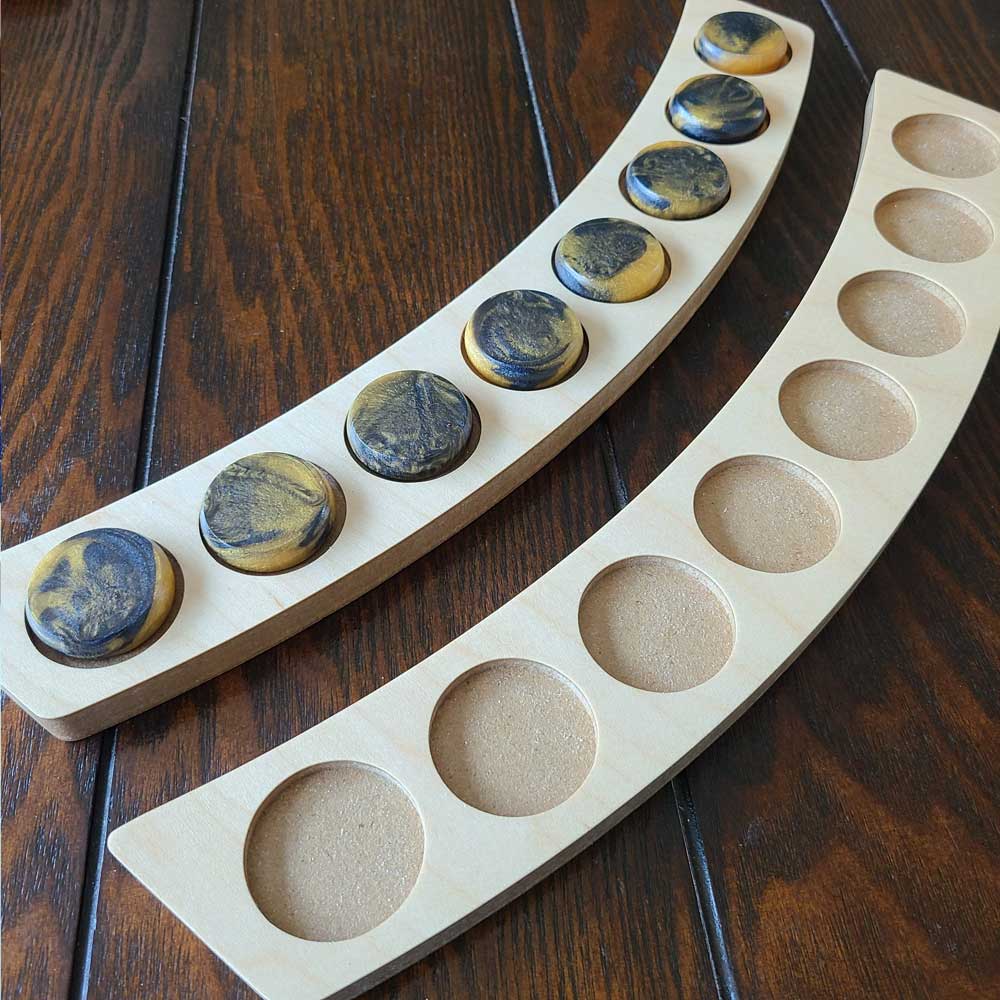 8 Disc Holder, Crokinole Button Tray – BrownCastle Games