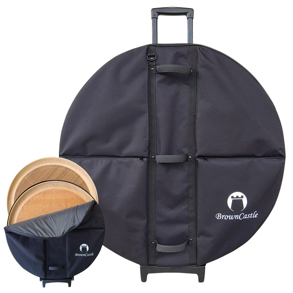 Padded Luggage Style Crokinole Board Carry Case With Wheels ...